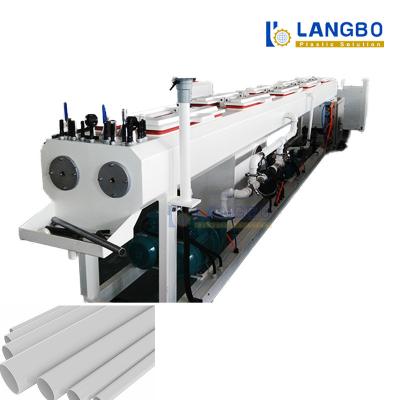 China Plastic Pipe Extrusion Production Line Conical Twin Screw 16-630mm PVC HDPE PPR for sale