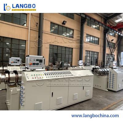 China HDPE LDPE PE PVC Pipe Plastic Extrusion Machine 16-630mm Twin Screw Extruder for sale