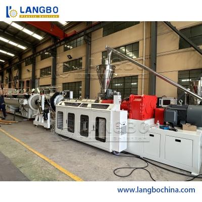 China PLC Control PVC Conduit Plastic Pipe Extruder , Plastic Pipe Making Machines for sale