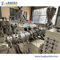 China Automatic PVC Pipe Extrusion Line with Conical Twin Screw Extruder and Engineer Overseas Service for sale