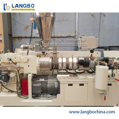 China Energy Efficient PVC Pipe Production Line 16-630mm Twin Screw Extruder 37kW for sale
