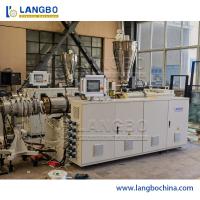 China PVC Pipe Extrusion Line 16-630mm Conical Twin Screw Extruder for Water Supply and Drainage for sale
