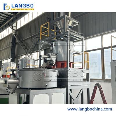 China PVC Vertical Hot Cold Mixer Blender 100L-1300L Plastic Powder Mixing Machine with Wear-Resistant Blades for sale