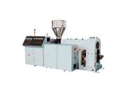 China HDPE PP PPR PE Pipe Single Screw Extruder Line 16-630mm Diameter Range with PLC Control System for sale