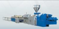 China Plastic PE Conical Twin Screw Extruder Machine For Single Wall Corrugated Pipe for sale
