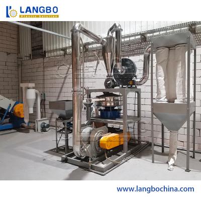 China PVC Pulverizer Machine 100-900 kg/h Plastic Recycling Powder Grinder for sale