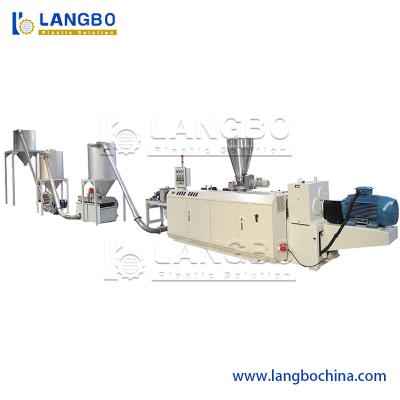 China Conical Twin Screw Extruder PVC Compounding Granulating Machine 45-92mm 70-800kg/h for sale