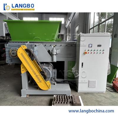 China Single Shaft Shredder 300-1000 kg/hr for Plastic Waste Bottle Film Pipe Woven Bags Textile for sale