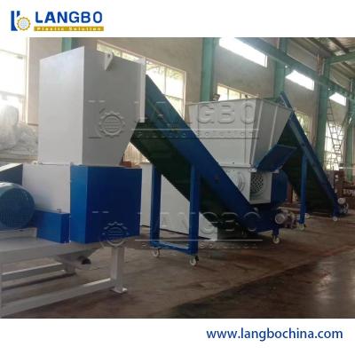 China Single Shaft Plastic Shredder 300-1000kg/hr for HDPE PP PE Lumps Pipe Bags Film for sale