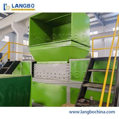 China Single Shaft Plastic Shredder 300-1000kg/hr for HDPE LDPE Pipe Waste Recycling Machine for sale