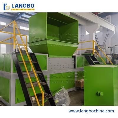 China Industrial Single Shaft Shredder 300-1000kg/hr for Plastic Wood Metal Scrap Recycling for sale