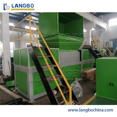 China Industrial Single Shaft Shredder 300-1000kg/hr for Plastic Pallet Tire Wood Rubber Recycling for sale