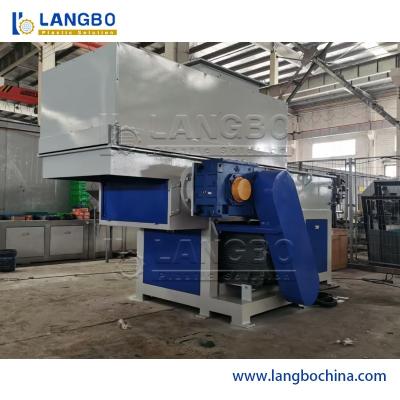China Industrial Single Shaft Shredder 300-1000kg/hr for Plastic Rubber Tire Metal Scrap for sale