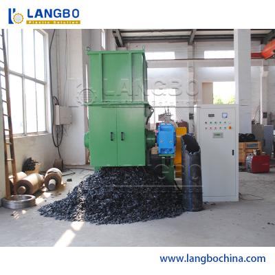 China Industrial Single Shaft Plastic Shredder 300-1000kg/hr for HDPE LDPE PP Waste Recycling for sale