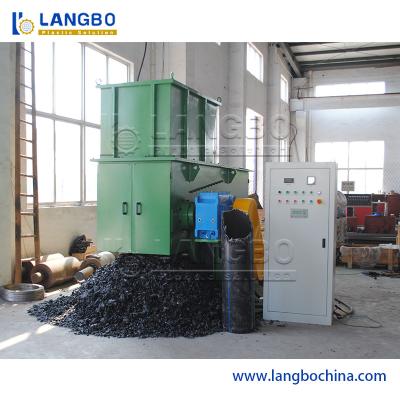 China Single Shaft Shredder 500kg/hr for Waste Plastic PP HDPE LDPE Cardboard Wood for sale