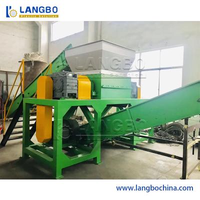 China Single Shaft Shredder Plastic Crusher Machine 300-1000kg/hr for HDPE Pipe Recycling for sale
