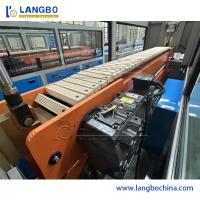China PVC Fluted Decoration Panel Extrusion Line 51/105 Conical Twin Screw 350KG/H Automatic Saw Cutting for sale