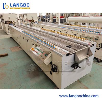 China 150KG/H PVC Profile Extrusion Line with PLC Touch Screen Control - 51-80mm Screw Diameter, 4.5-14m Table Length for sale