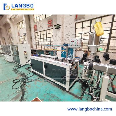 China PVC Profile Extrusion Production Line 180-600mm Width with 22-55KW Motor for Price Tag Manufacturing for sale