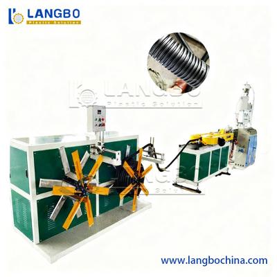 China PP PE HDPE PVC PA Plastic Single Double Wall Corrugated Pipe Extrusion Line 16-160mm for sale