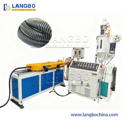 China PP / PE Flexible Single Wall Corrugated Pipe Production Line Plastic Extruder Machine for sale