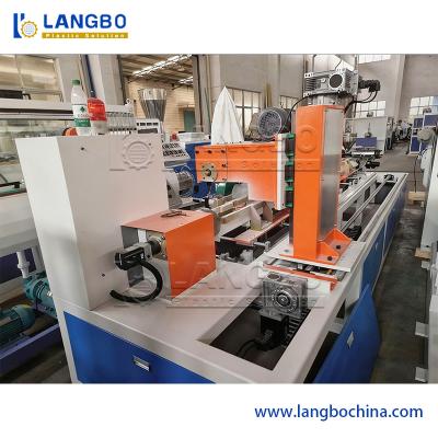 China Fully Automatic PVC Pipe Production Machine with PVC Pipe Slotting Grooving Machine for sale