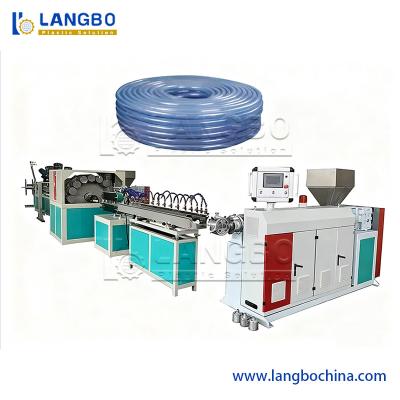 China PVC Fiber Reinforced Pipe Production Line 20-50mm 65kw High Output Extrusion Machine for sale