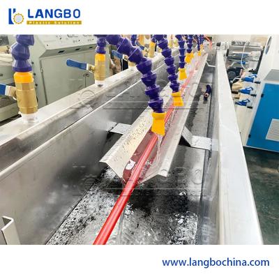 China PVC Braided Fiber Reinforced Pipe Extrusion Line 6-50mm Diameter 35-65kw Power for sale