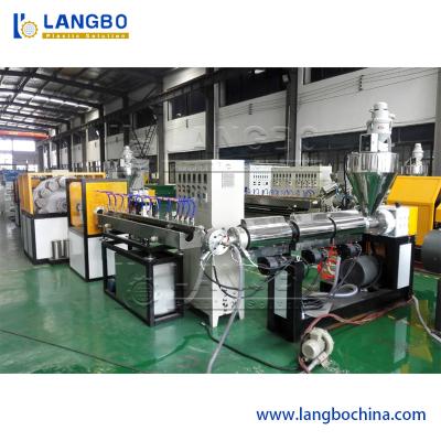 China PVC Fiber Reinforced Pipe Extrusion Line 20-50mm Plastic Braided Tube Machine for sale