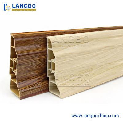 China PVC Skirting Board Production Line 180mm to 600mm Width Conical Twin Screw Extruder for sale