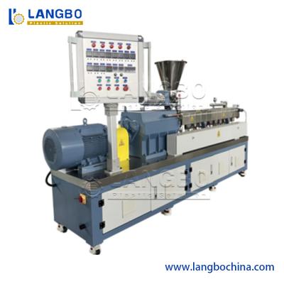 China PVC Conical Twin Screw Pelletizing Machine 55mm 150-180kg/h for Rigid Soft PVC Recycling for sale