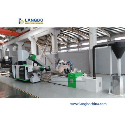 China Waste Plastic PE PP ABS Water Ring Granulating Machine 55 110 Conical Twin Screw 150 180 kg per hour for sale
