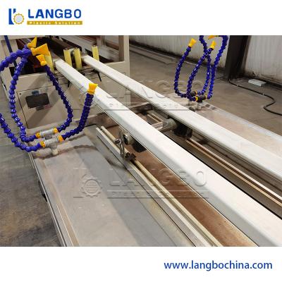 China 55/110 Conical Twin Screw Extruder PVC Profile Extrusion Line 22KW for 1180mm Cable Trunk for sale
