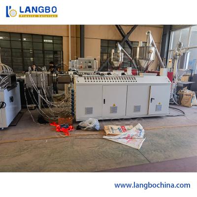 China PVC WPC Profile Extrusion Machine Production Line 22KW 55KW Twin Screw Extruder for sale