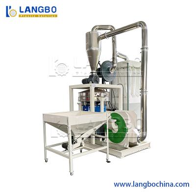 China PVC Pulverizer Machine 100-900kg/h Plastic Grinder Milling Recycling for PE PP LDPE HDPE for sale