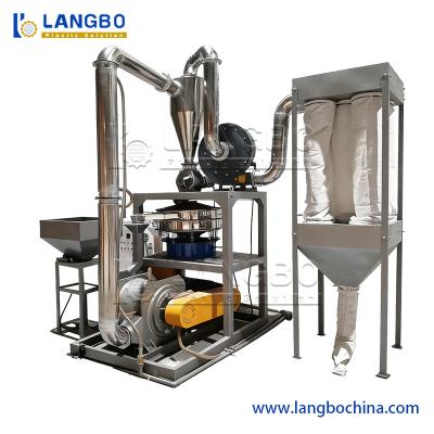 China PVC Pulverizer Machine 100-900kg/h Plastic Milling Grinder for Waste Recycling Powder Making for sale