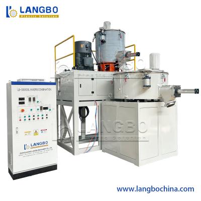 China ISO Auto PVC Mixer Machine with Screw Conveyors - 100-1600L Capacity, 7.5-75kW Motor Power for Profile Extrusion for sale
