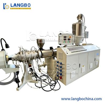 China PE Pipe Extrusion Line with Continuous Extrusion Process for 20-63mm Pipes Featuring Integrated Gearbox for sale