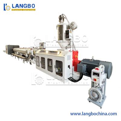 China Single/Multiple Layer HDPE Pipe Extrusion Line for 63-630mm Diameter with 6000mm Vacuum Tank for sale