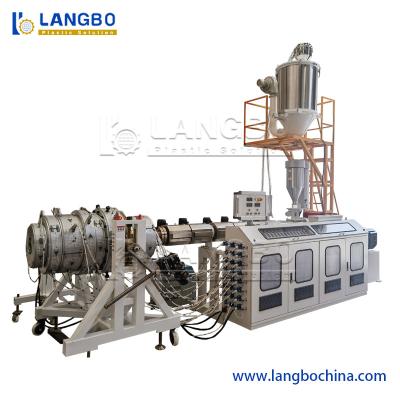 China Automatic Plastic HDPE PE Water Cable Pipes Extruder Extrusion Making Machine for sale