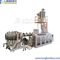 China Computer Control PVC Plastic Pipe Extrusion Machine Twin Screw 80-700 kg/h Capacity 18.5-90 kW Motor for sale