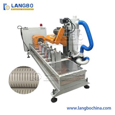China PVC Pipe Slotting Machine 110-160mm Servo Positioning Burr-Free Cutting PLC Control Automatic Slotting for sale