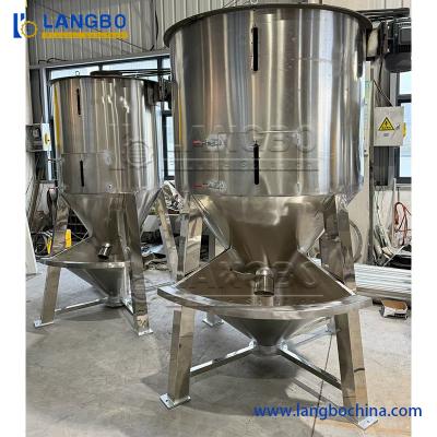 China Vertical Mixing Machine HDPE LDPE Plastic Pellet Particules Mixing Machine Drying Mixer for sale