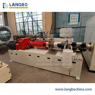 China Wpc Conical Twin Screw Extruder AC Motors Optional Touch Screen Control Panel for sale