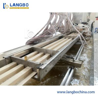 China PVC Profile Extrusion Line Conical Twin Screw Extruder 22KW Motor 1180mm Profile Size for sale