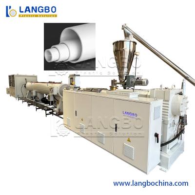 China Full Automatic PVC Pipe Production Machine PLC Control 42KW Power φ16-50mm Pipe Size 20m/min Speed for sale
