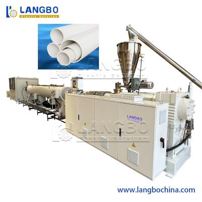 China Conical Twin Screw PVC Pipe Extrusion Line with ABB Inverter and Omron Temperature Sensor for sale