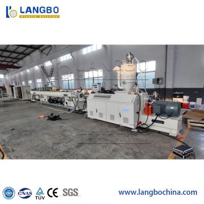 China PE Pipe Extrusion Machine with Single Screw Extruder and Automatic Pipe Cutting System for Smooth Inner and Outer Surface for sale