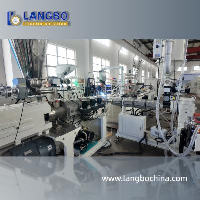 China Complete PVC Profile Extrusion Line with Twin Screw Design and 600KG/H Max Capacity for Precise Cooling Management for sale