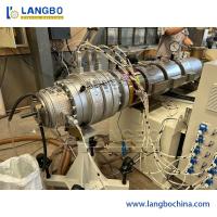 China Computer Control PVC Pipe Extrusion Line Twin Screw Machine 80-700 kg/h Capacity 18.5-90 kW Motor for sale